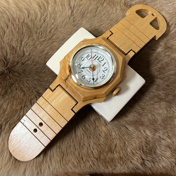 Wall Decor | Large Wood Wrist Watch Clock | Poshmark
